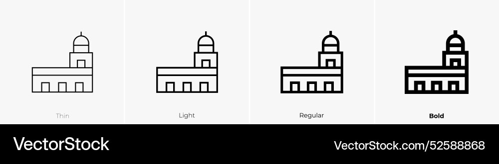 Marrakech icon thin light regular and bold style Vector Image