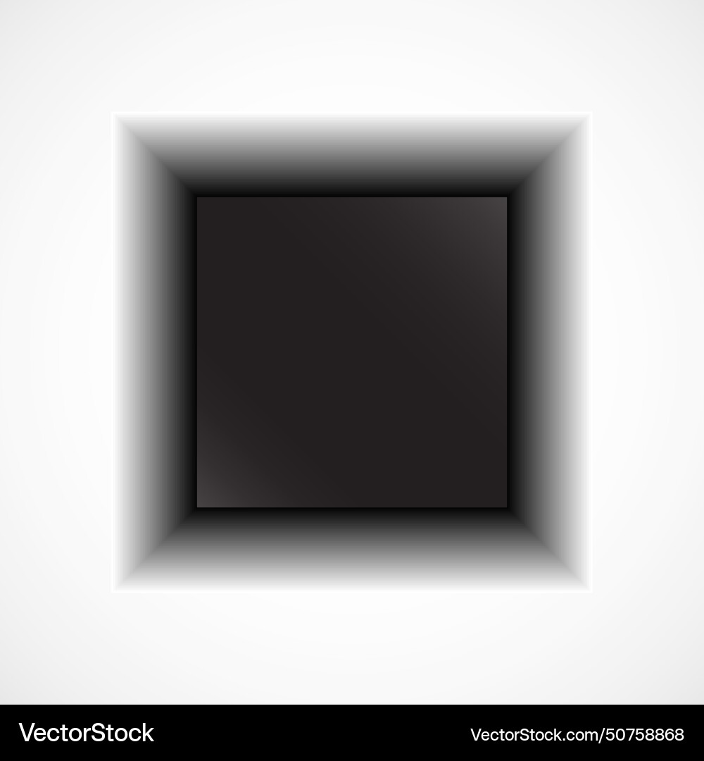 Square with shadow on white background Royalty Free Vector