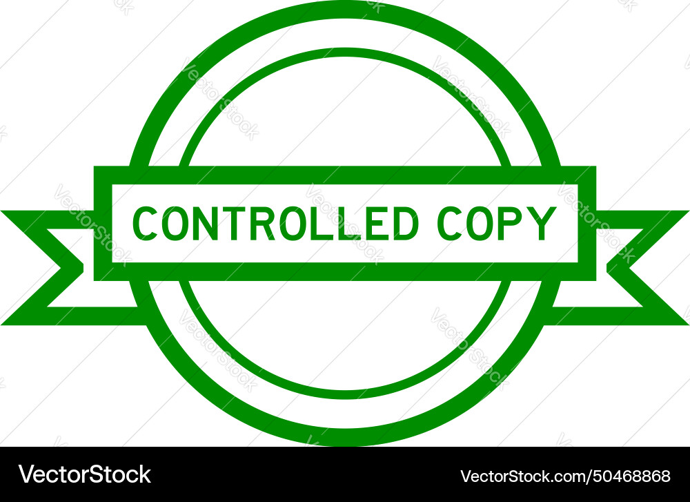 Vintage label banner with word controlled copy Vector Image