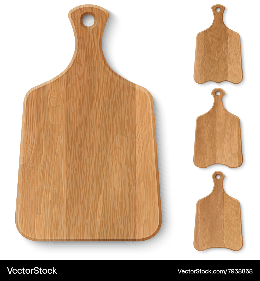 Wooden Kitchen Boards Set Royalty Free Vector Image