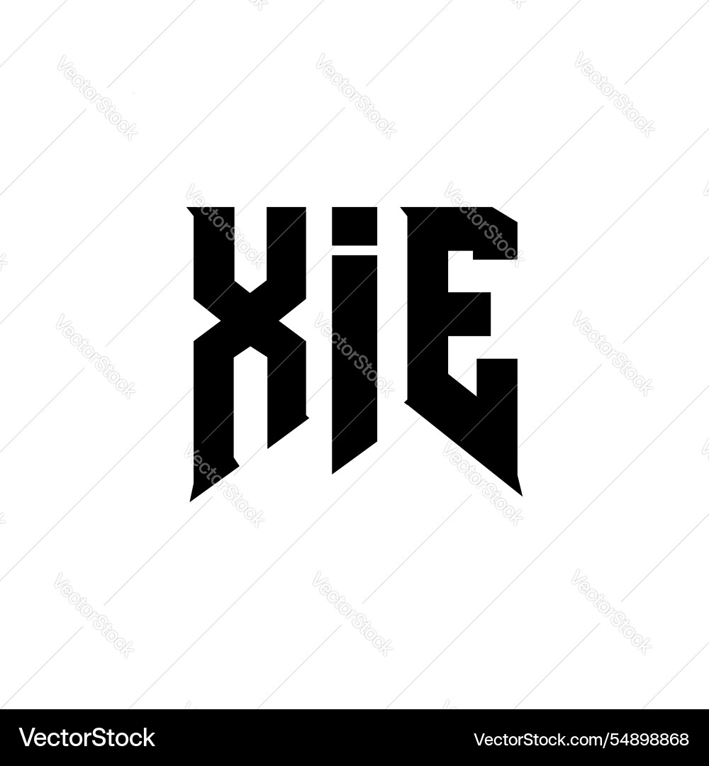 Xie letter logo design for technology company – Royalty-Free Vector ...