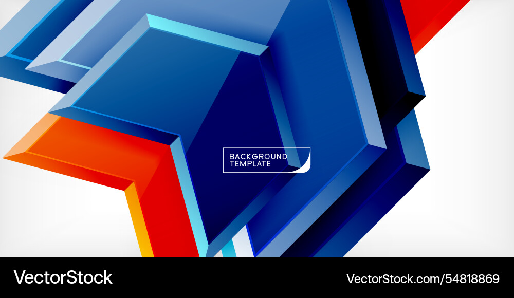 3d arrow techno design template Royalty Free Vector Image