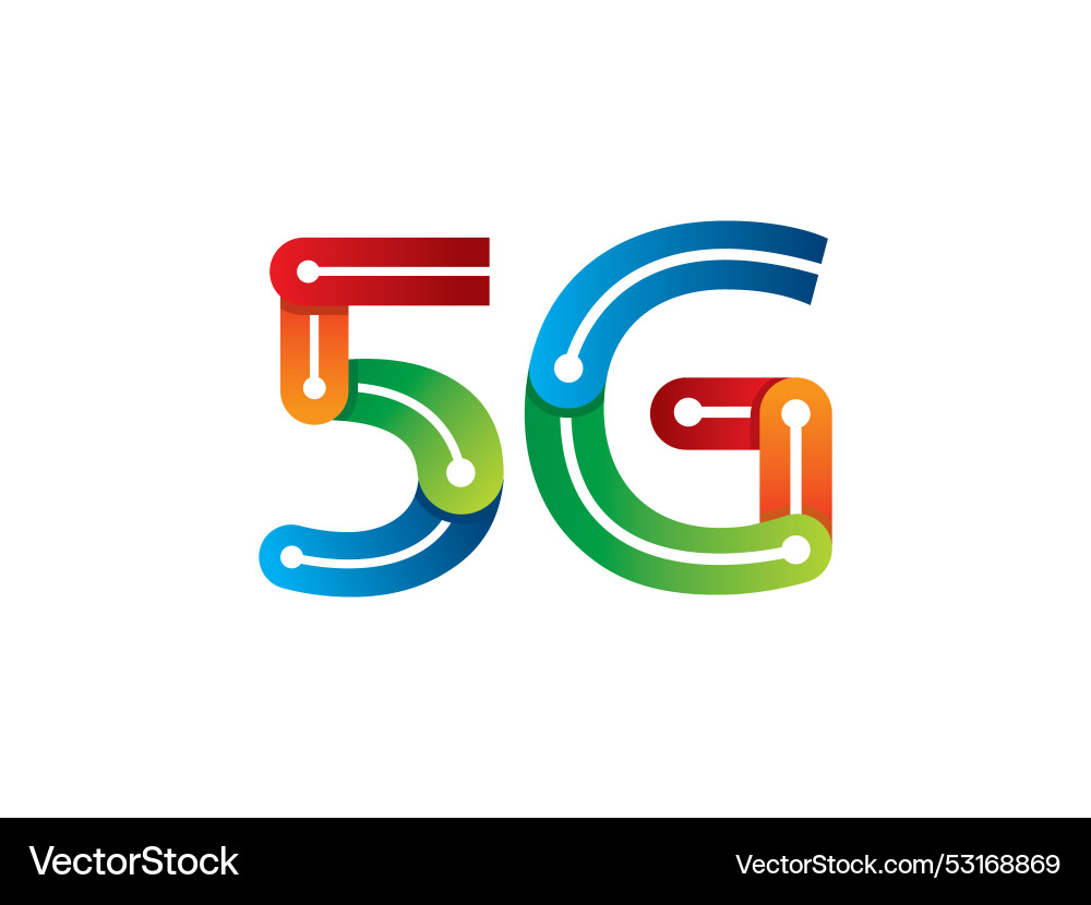 5g network connection logo symbol or icon template