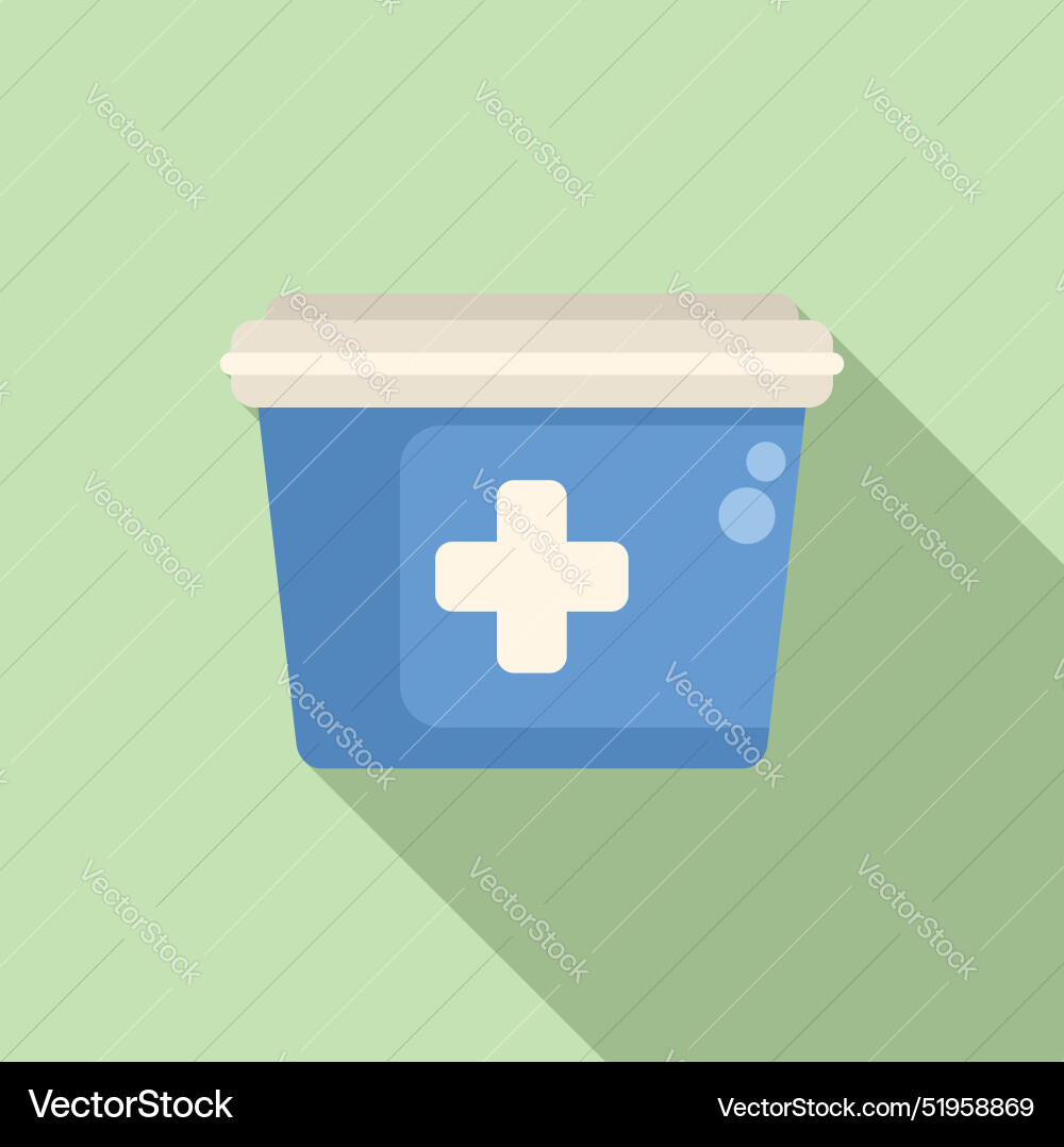 Blue first aid kit closed containing medical Vector Image