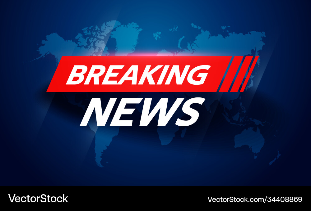 Breaking News Display Screen Royalty Free Vector Image