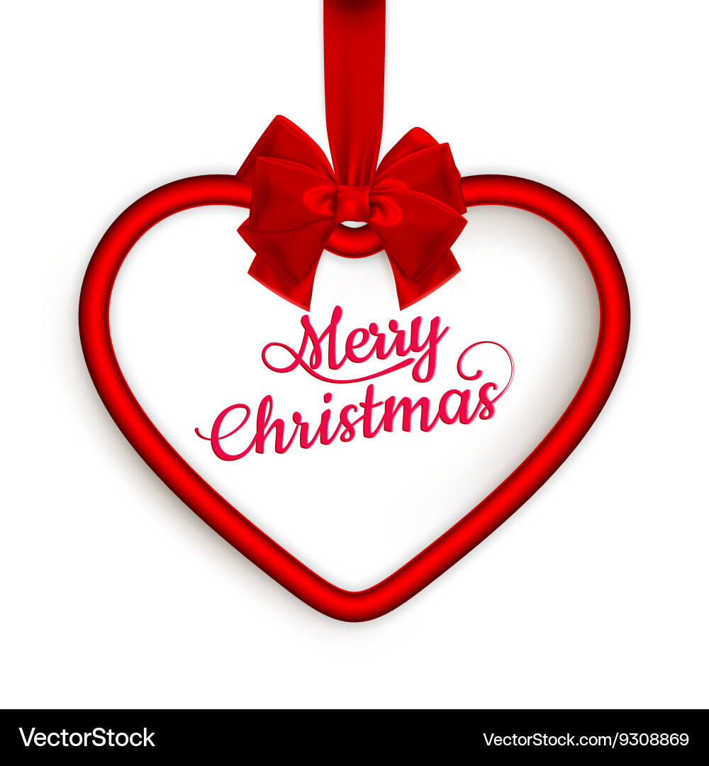 Christmas heart frame eps 10 Royalty Free Vector Image