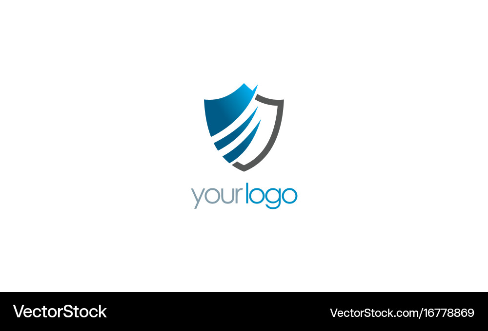 Shield secure logo Royalty Free Vector Image - VectorStock
