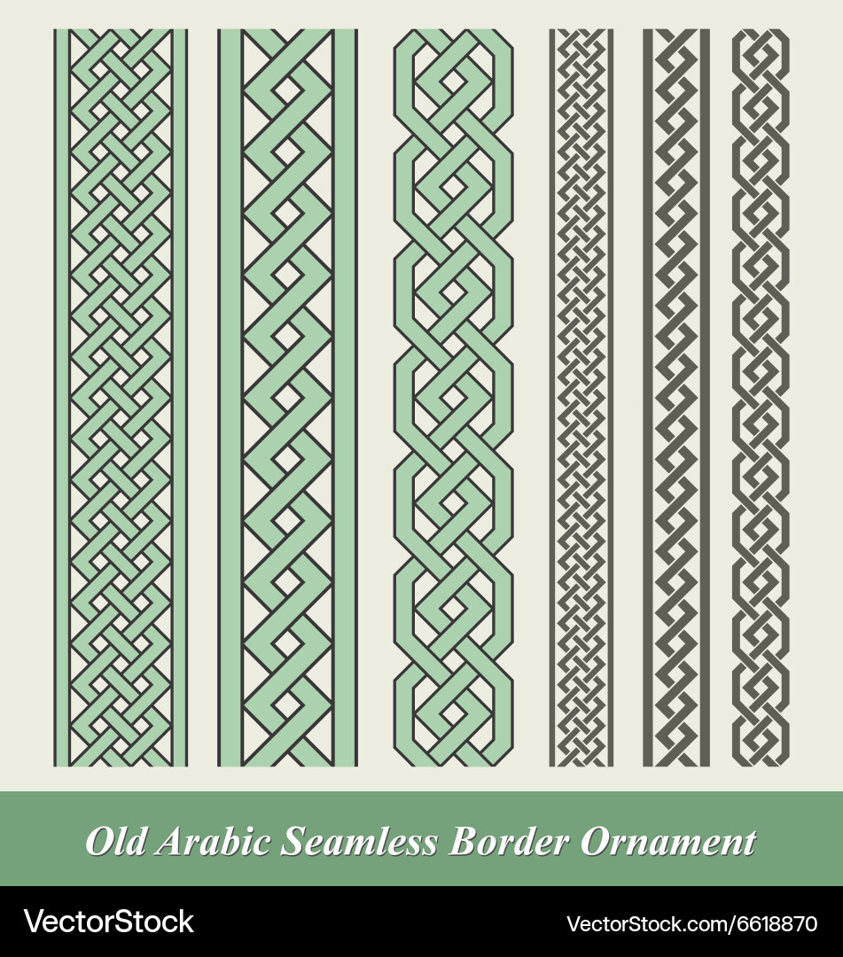 Arabic and islamic seamless border ornament Vector Image