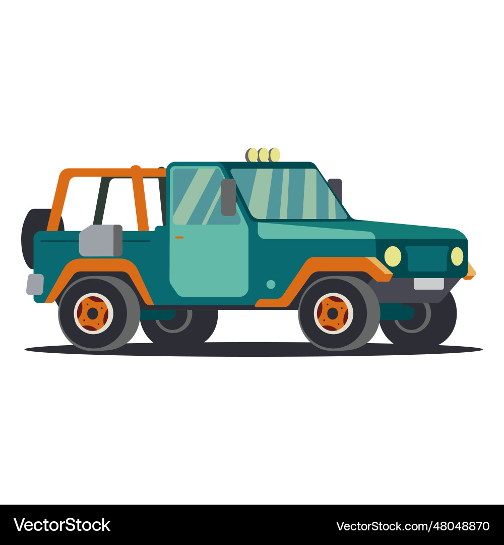 Cool jeep Royalty Free Vector Image - VectorStock