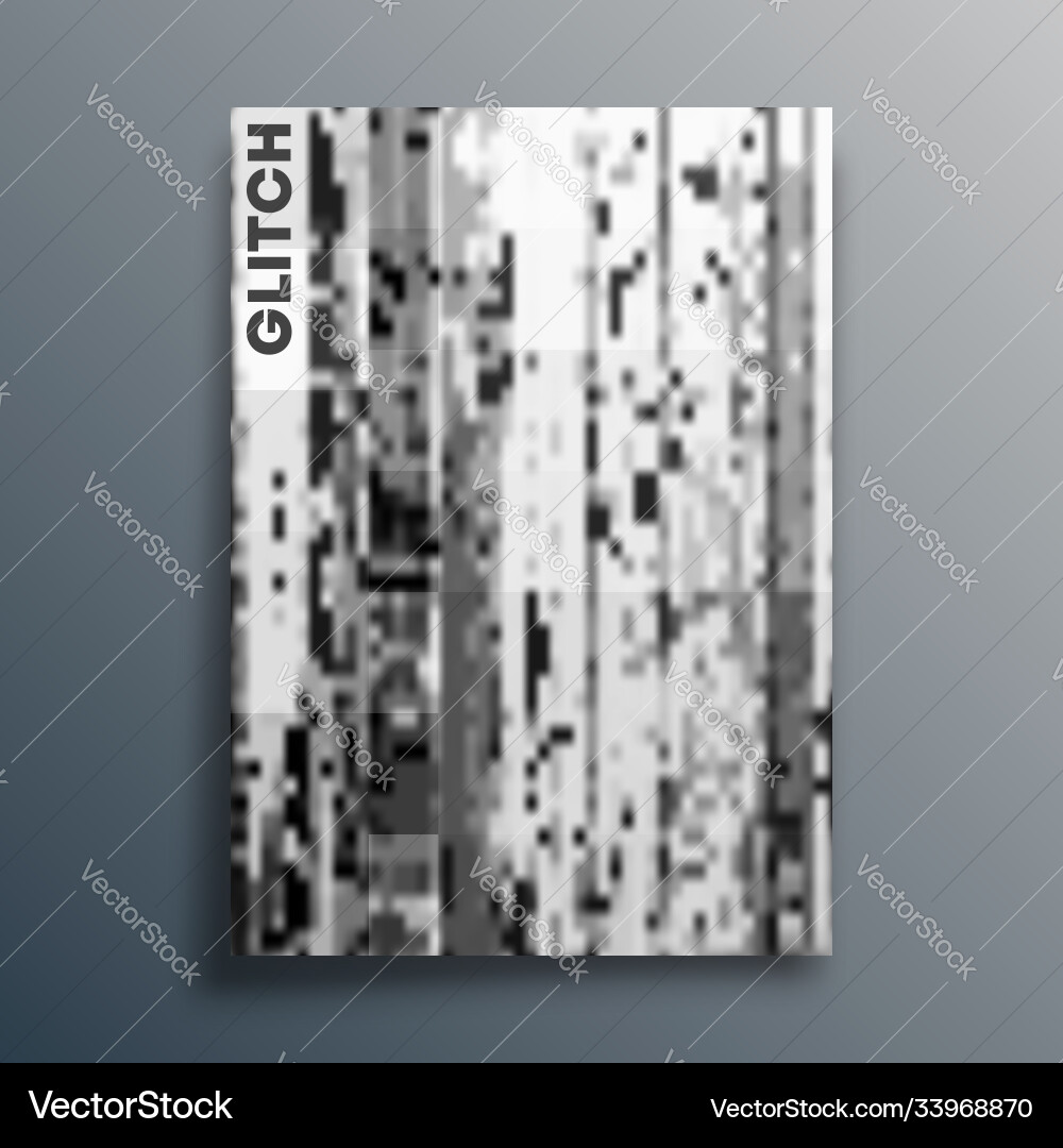 Glitch Texturvorlage für Bannerflyer Lizenzfreier Vektor