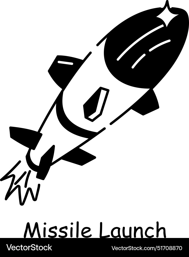 Missile launch Royalty Free Vector Image - VectorStock