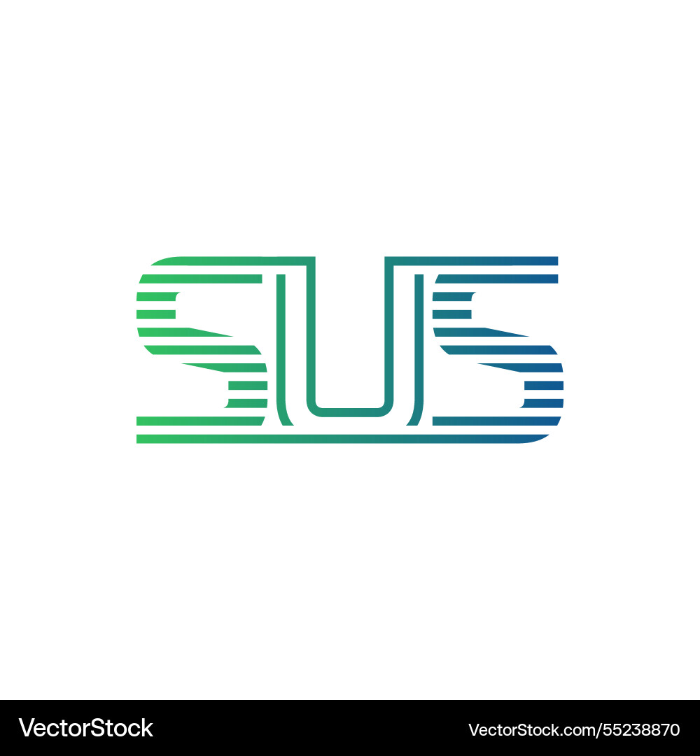 Modern sus logo design letter minimalist Vector Image