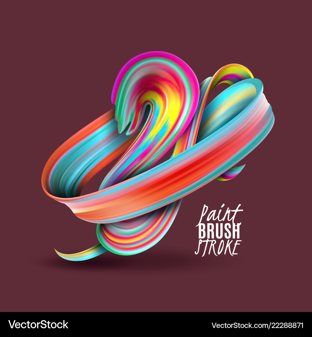Colorful brush stroke Royalty Free Vector Image