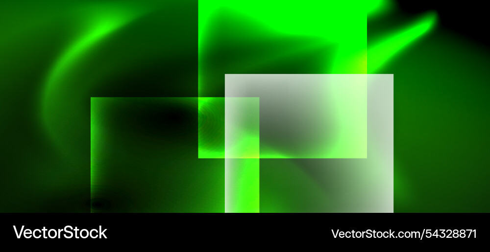 Dark neon colors with glass square shapes Vector Image