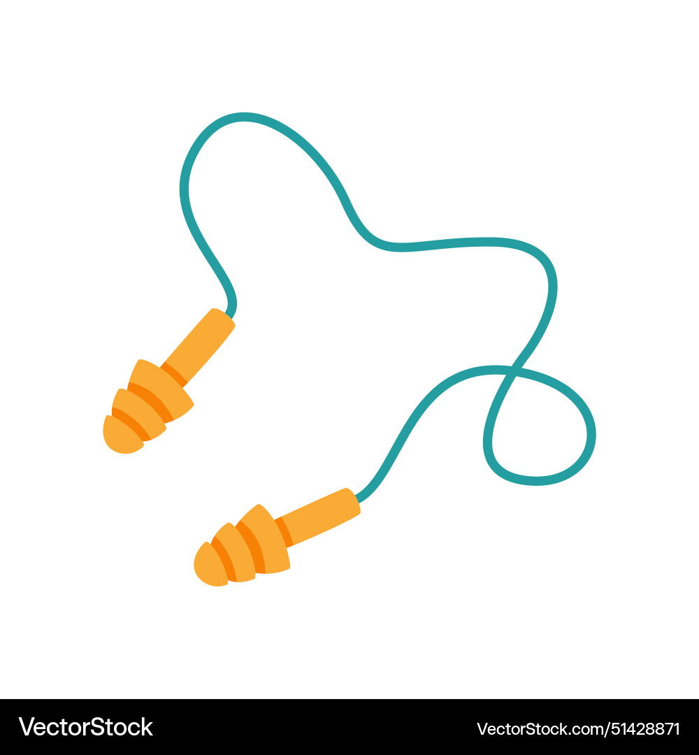 Ear plugs isolated on white background silicone Vector Image