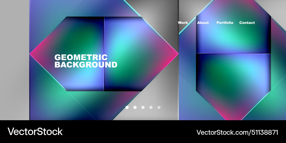 Geometric background with gradient of electric Vector Image