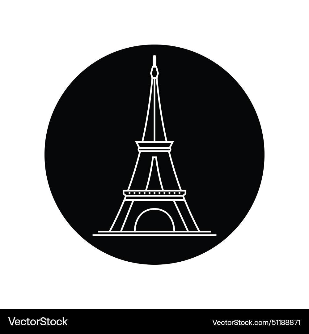 Icon of the eiffel tower in paris Royalty Free Vector Image
