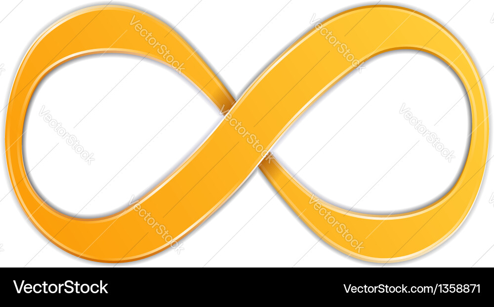 Orange Infinity Symbol Royalty Free Vector Image