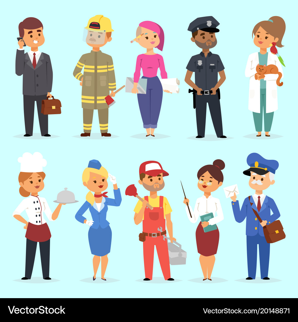 People different professions Royalty Free Vector Image
