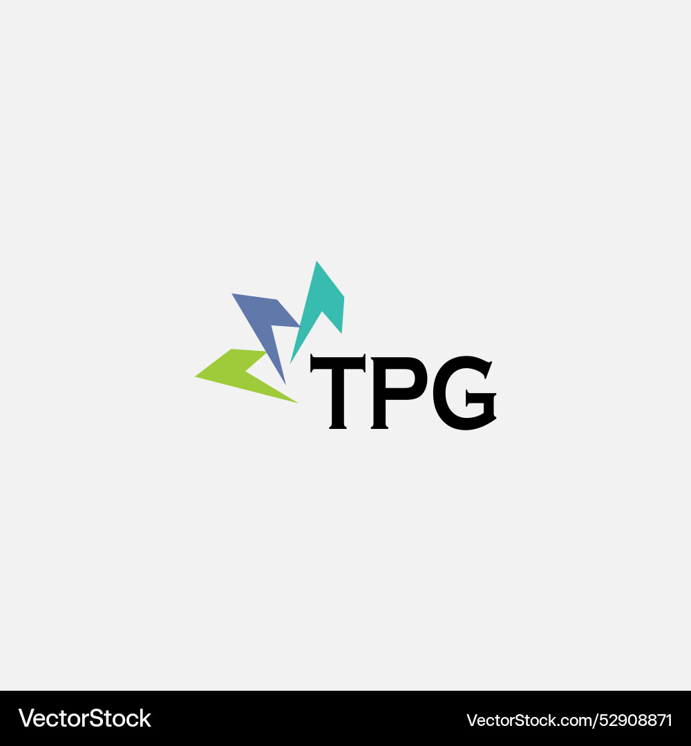 Tpg letter logo design on white background Vector Image