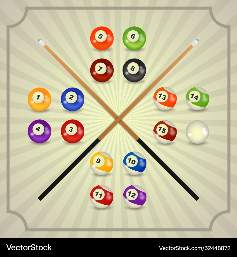Billiard ball - realistic design Royalty Free Vector Image