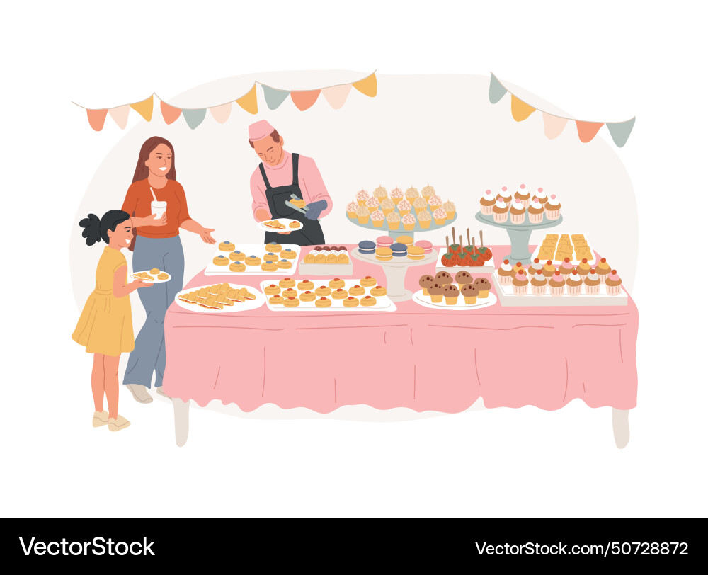 Catering isolated concept Royalty Free Vector Image