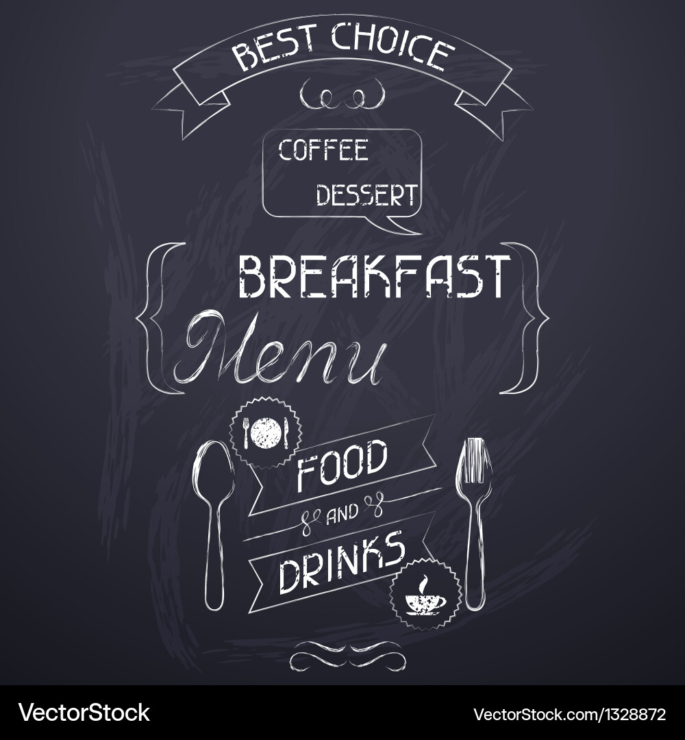Chalkboard Restaurant Menu Royalty Free Vector Image