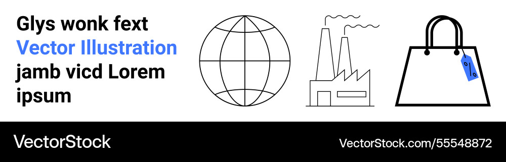 Global industry environmental impact Royalty Free Vector