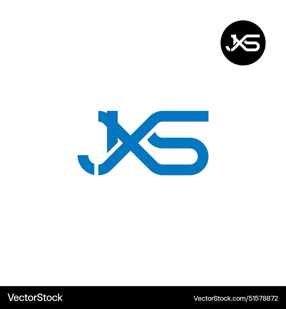 Jxs logo letter monogram design Royalty Free Vector Image