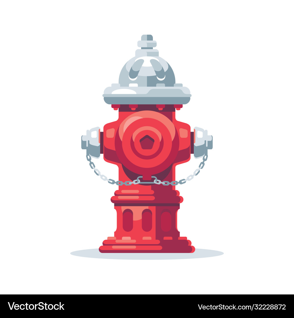 Red Fire Hydrant Icon Royalty Free Vector Image