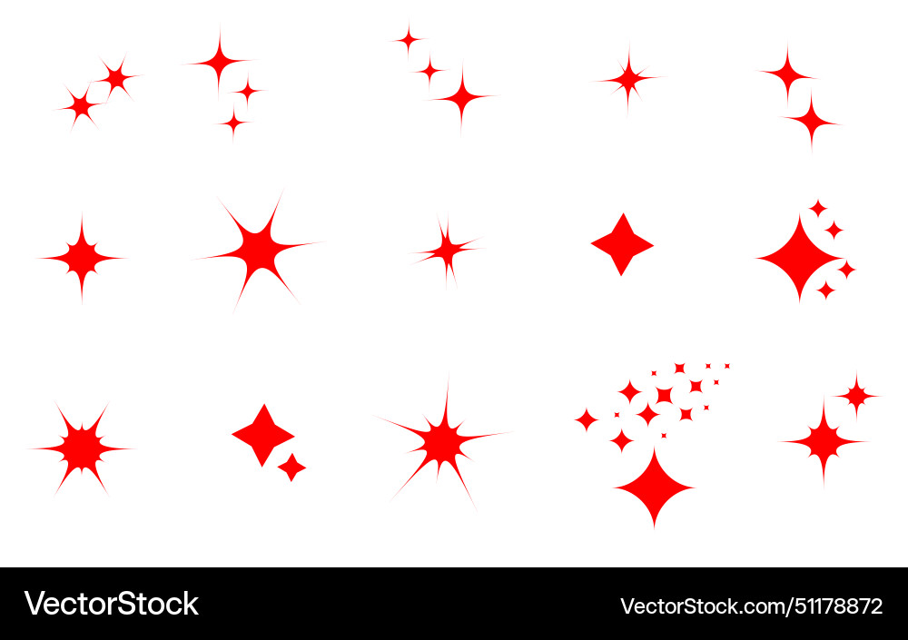 Red stars Royalty Free Vector Image - VectorStock