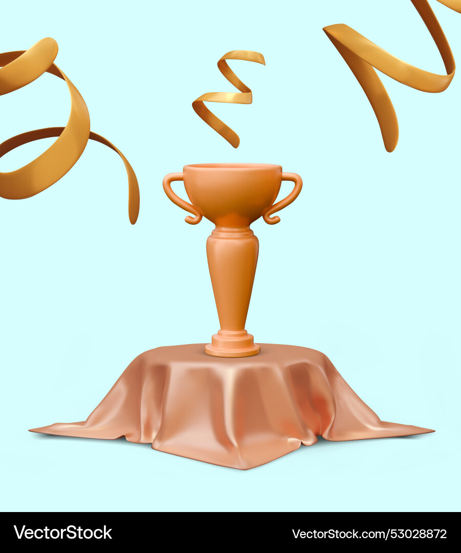 Vertical poster for congratulations on victory Vector Image