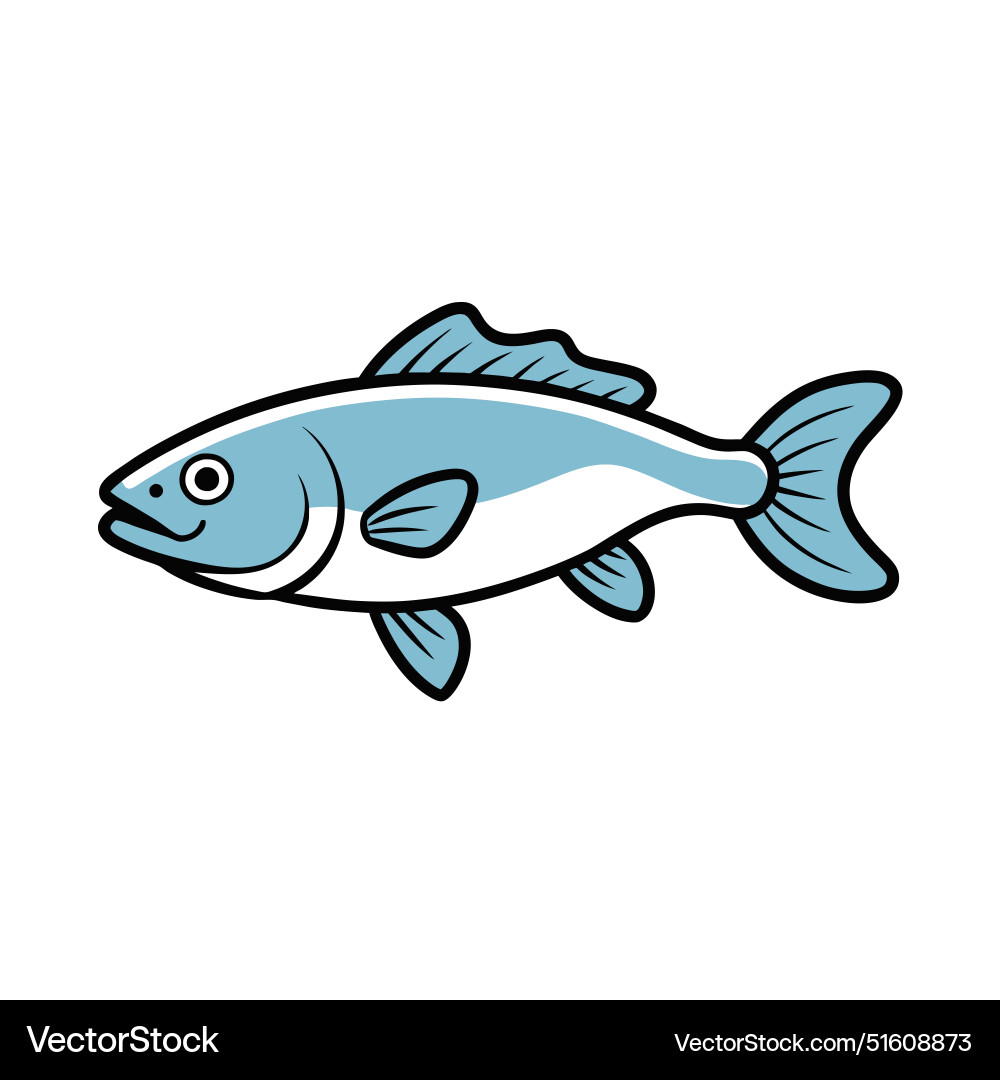 Barramundi fish swims icon – Royalty-Free Vector | VectorStock