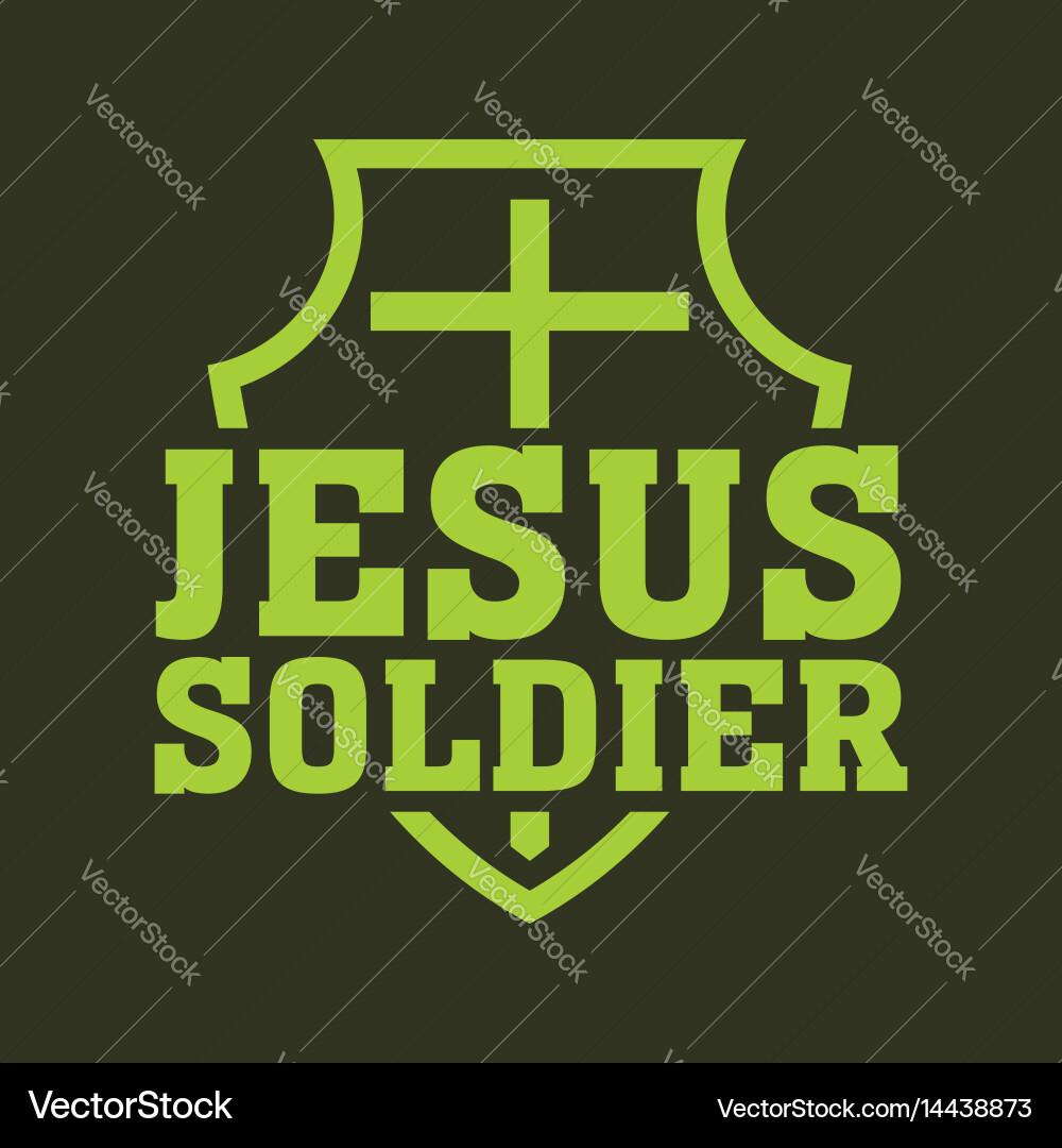 Christian Soldier Symbols Royalty Free Vector Image