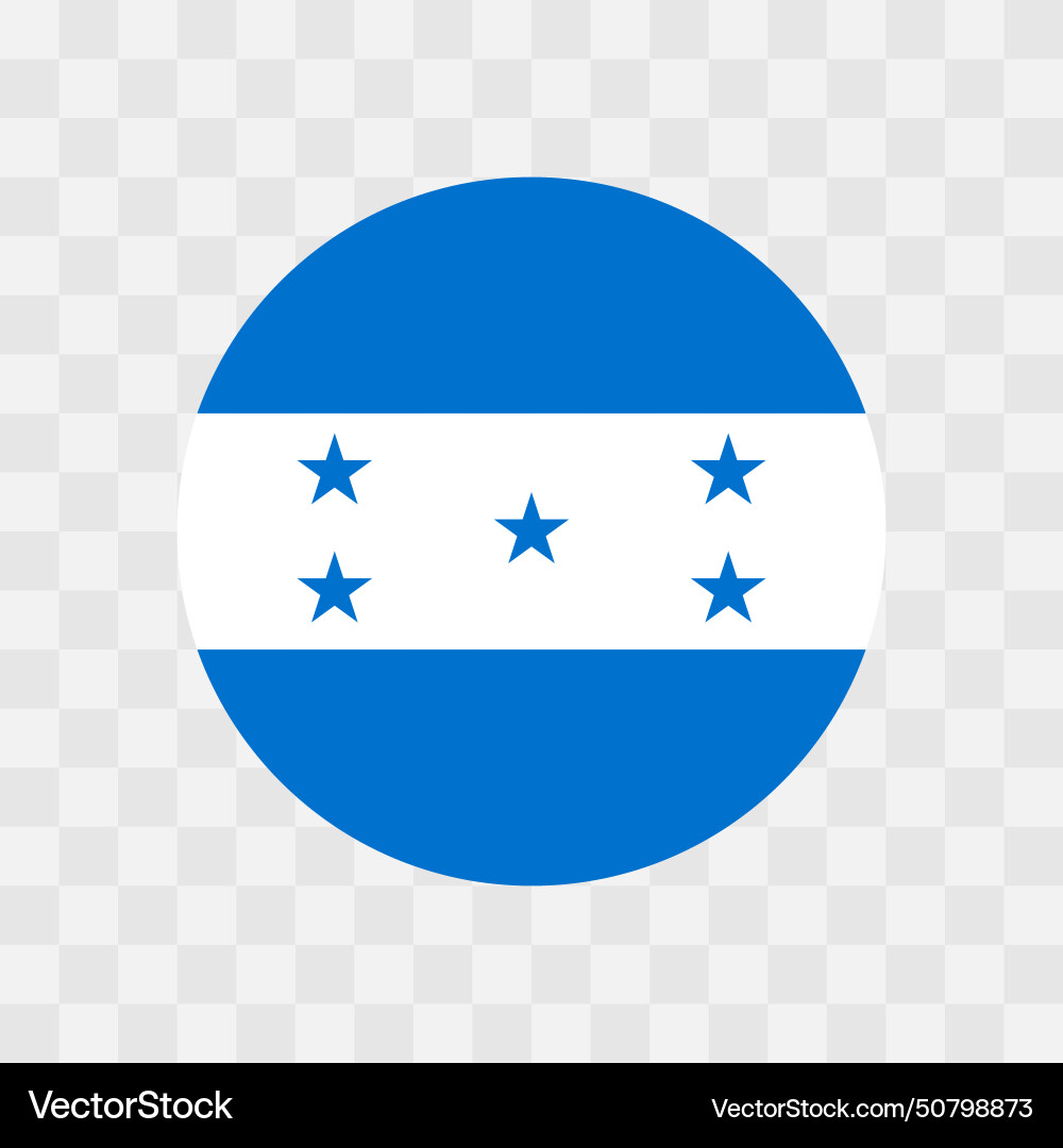 Circle flag of honduras Royalty Free Vector Image