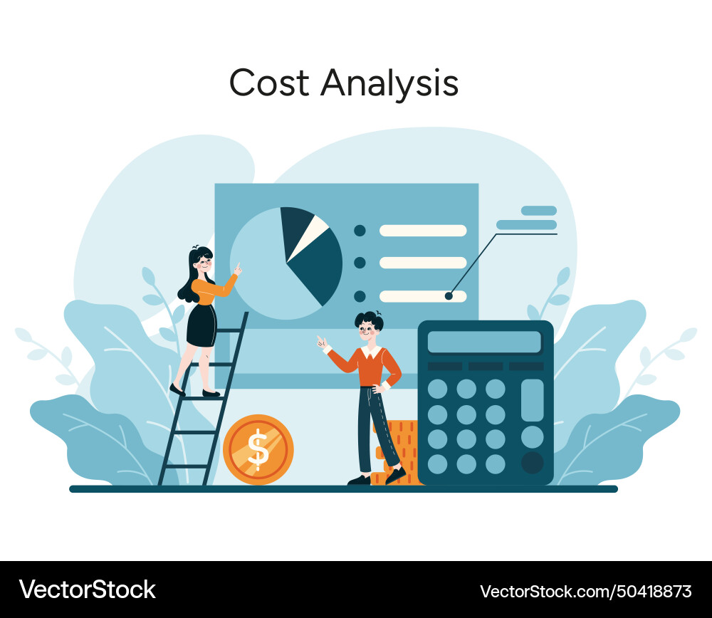 Detailed expense breakdown and financial Vector Image