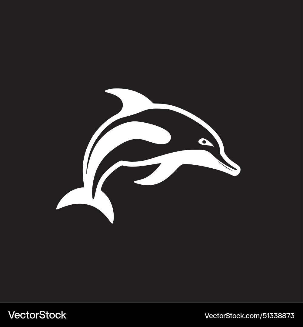 Dolphin - minimalist and simple silhouette Vector Image