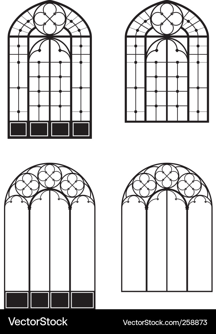 Elegant Arched Windows Royalty Free Vector Image