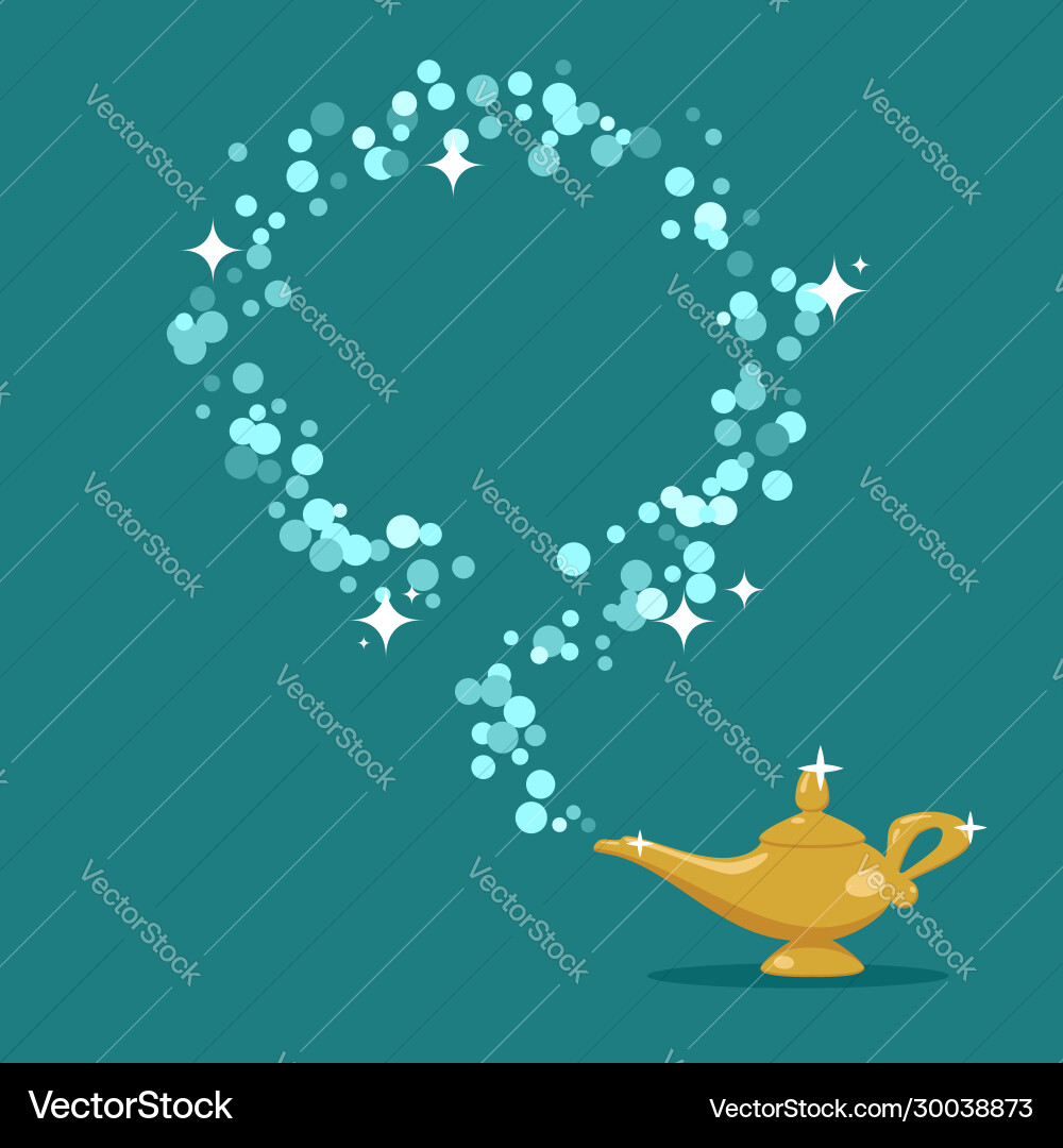 Genie's Magic Aladdin Lamp Royalty Free Vector Image
