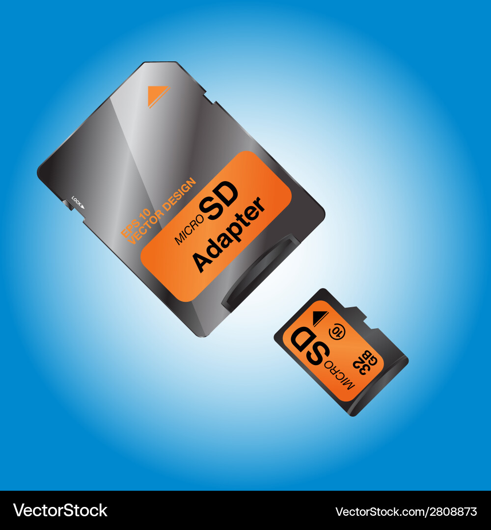 Micro sd Royalty Free Vector Image - VectorStock