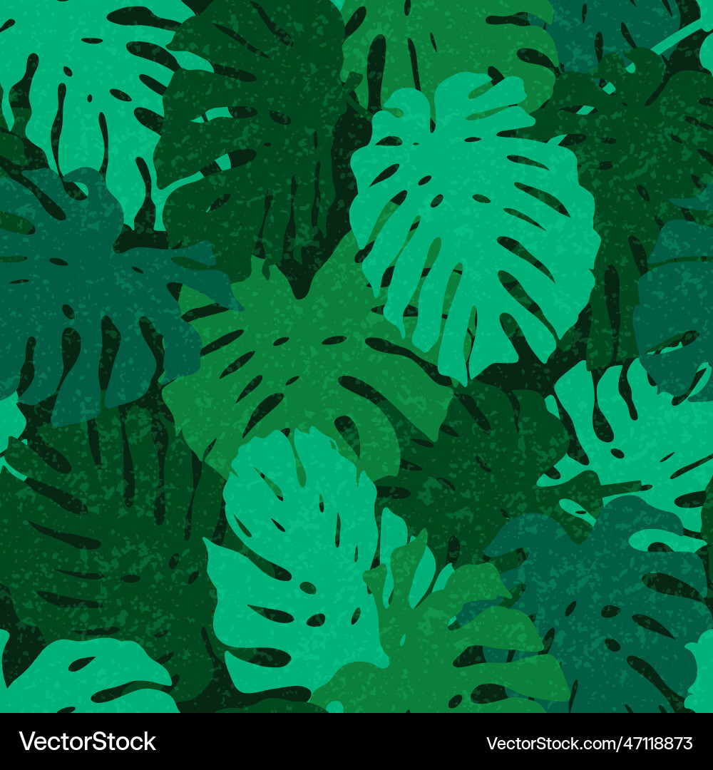 Modern exotic seamless pattern green tropical Vector Image