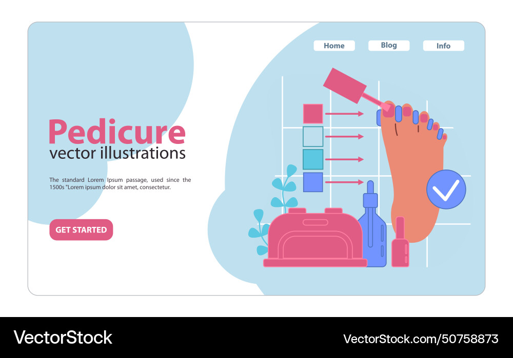 Pedicure process Royalty Free Vector Image - VectorStock