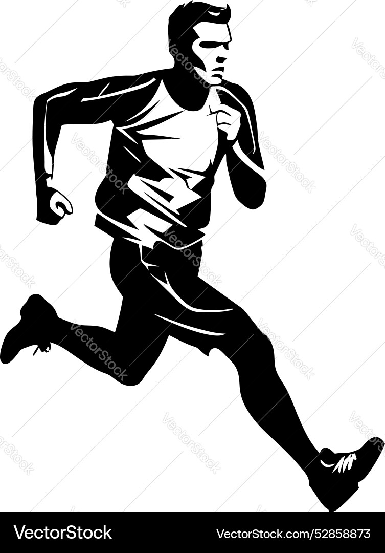 Speed sprint runner icon endurance emblem Vector Image