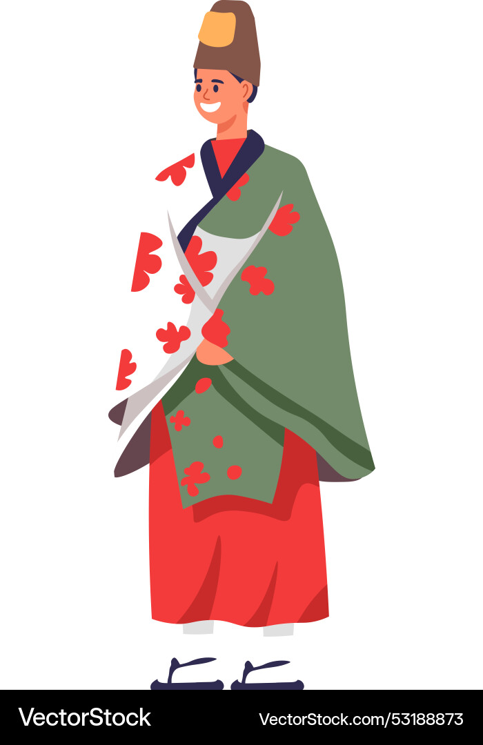 Traditional japanese costume design Royalty Free Vector