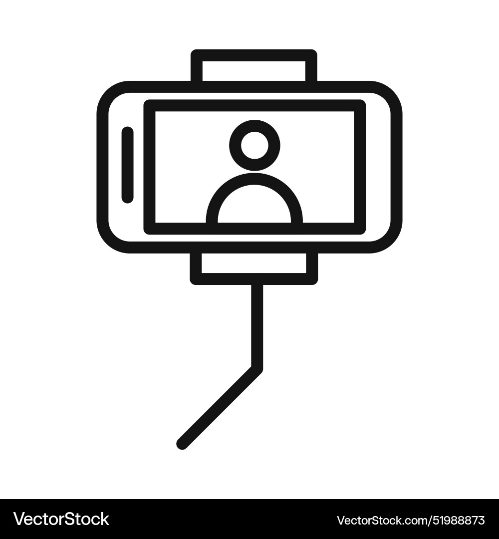 Vlog icon mark in filled style Royalty Free Vector Image