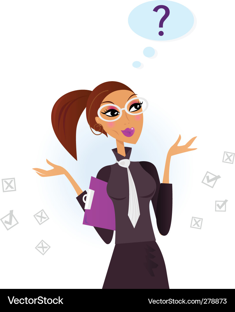 Woman doing a survey Royalty Free Vector Image