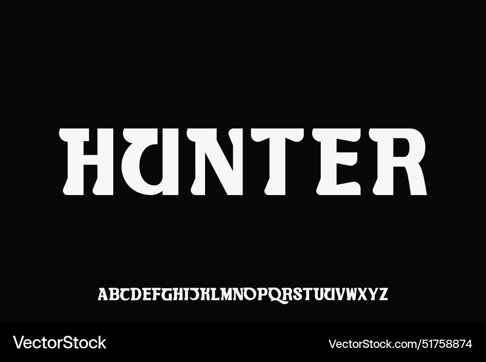 Display alphabet font suitable for headline Vector Image