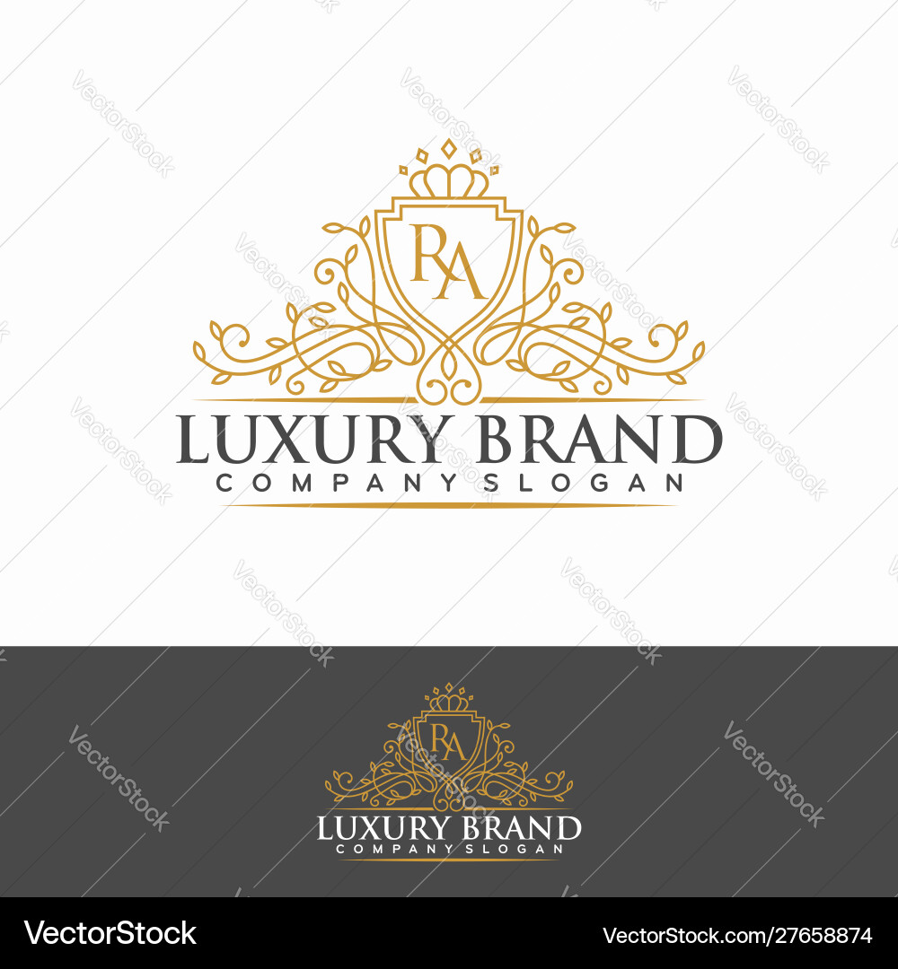 Elegant luxury logos Royalty Free Vector Image