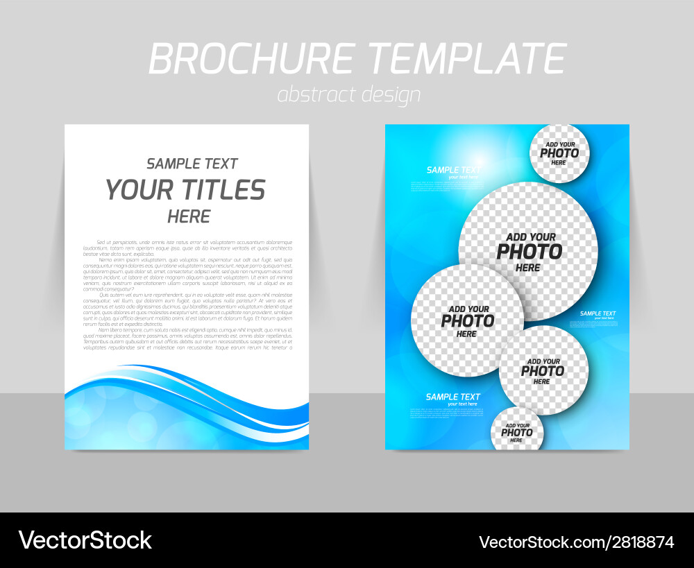 Flyer template back and front design Royalty Free Vector