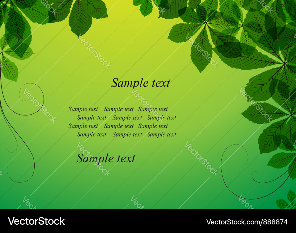 Green leaves background Royalty Free Vector Image